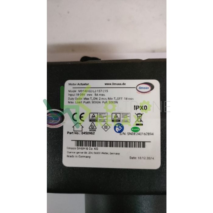 Limoss actuator motor model MD140 01 L2 157/215